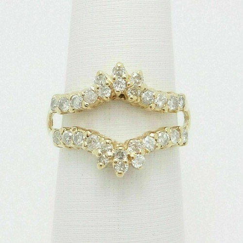 1.50Ct Lab Created Diamond Solitaire Enhancer Wrap 14K Yellow Gold ...