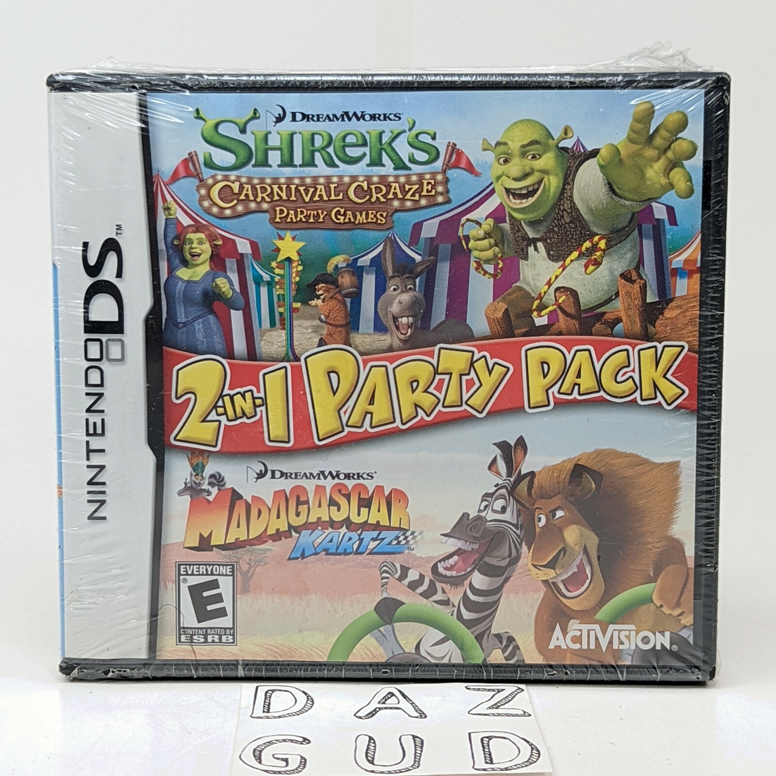 DREAMWORKS 2 in 1 Party Pack Shrek Madagascar (Nintendo DS) NEW Lite ...