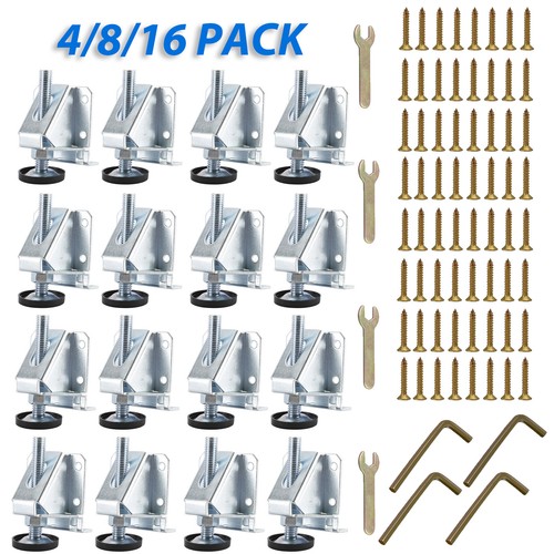 Leg Leveler, 4/8/16 Pack Leveling Feet, Heavy Duty Adjustable Furniture ...