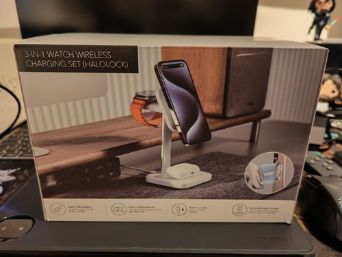 ESR 3-in-1 Watch Wireless Charging Set (HaloLock) - White | eBay