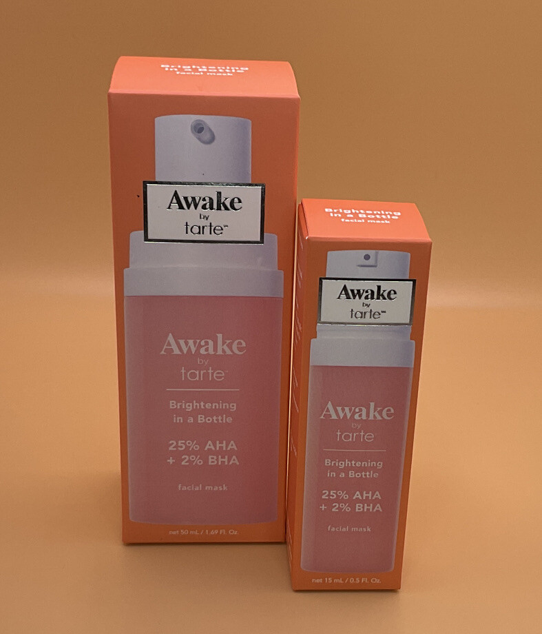 Awake By Tarte Brightening In A Bottle Facial Mask AHA & BHA 1.69 & 0.5 ...