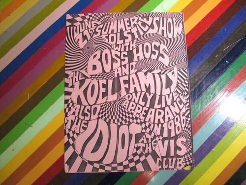 vtg 1980s Punk New Wave flyer 1986 Boss Hoss Koel The Idiot @ Vis Club ...