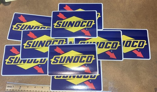 LOT OF 10 SUNOCO STICKERS DECALS NASCAR RACING THE FREE FUEL 5000 GAME ...