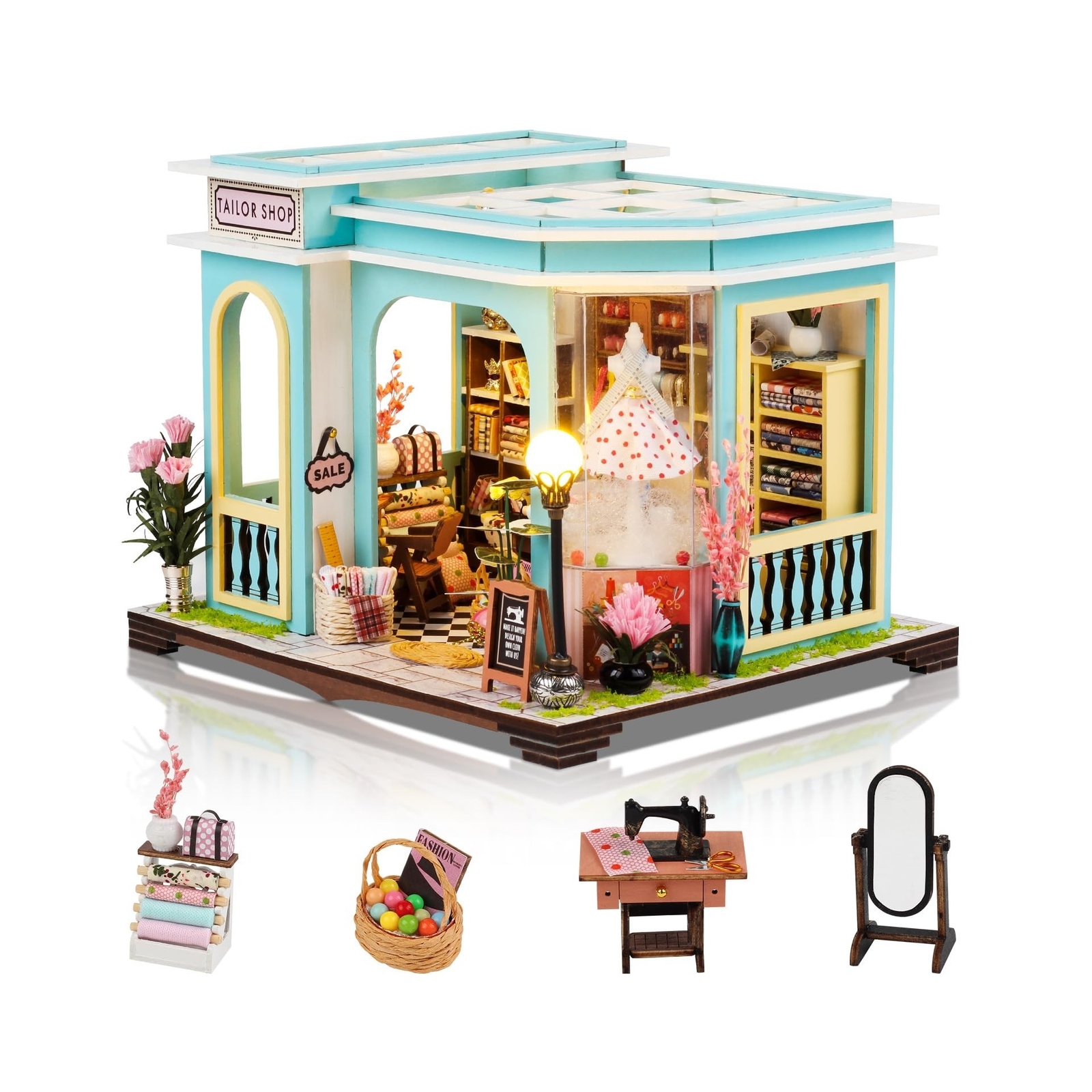 DIY Miniature House Kit, Dollhouse Kit with Furnitures, 1:24 Mini House ...