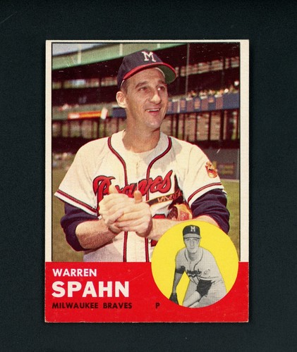 Warren Spahn 1963 Topps (HOF) Milwaukee Braves #320 EX-MT+ | eBay