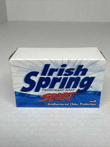 Vintage Irish Spring Sport Deodorant Soap Bar Antibacterial 4.5 oz ...