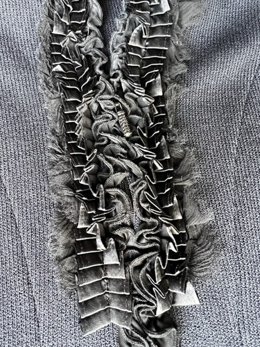 VTG St John Evening Women Black Knit Jacket Neckline Ruffle Sz 3 | eBay