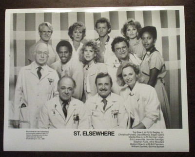 PRESS PROMO PHOTO NBC TV ST. ELSEWHERE FULL CAST WILLIAM DANIELS 8X10 ...