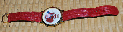 Christmas Santa Claus Wristwatch Red Strap Holiday Costume Jewelry ...