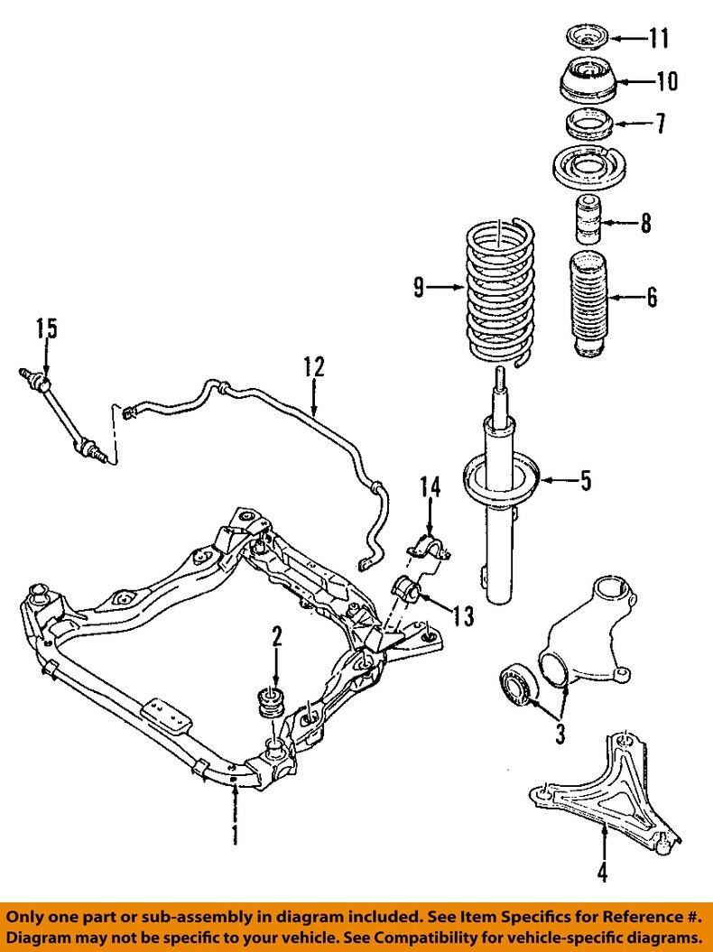FORD OEM 95-02 Contour Suspension Components-Mount Plate F5RZ3A197A | eBay