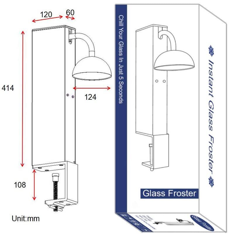 INNOVECO Glass Chiller CO2 Glass Froster for Cups Glasses Instant Drink ...