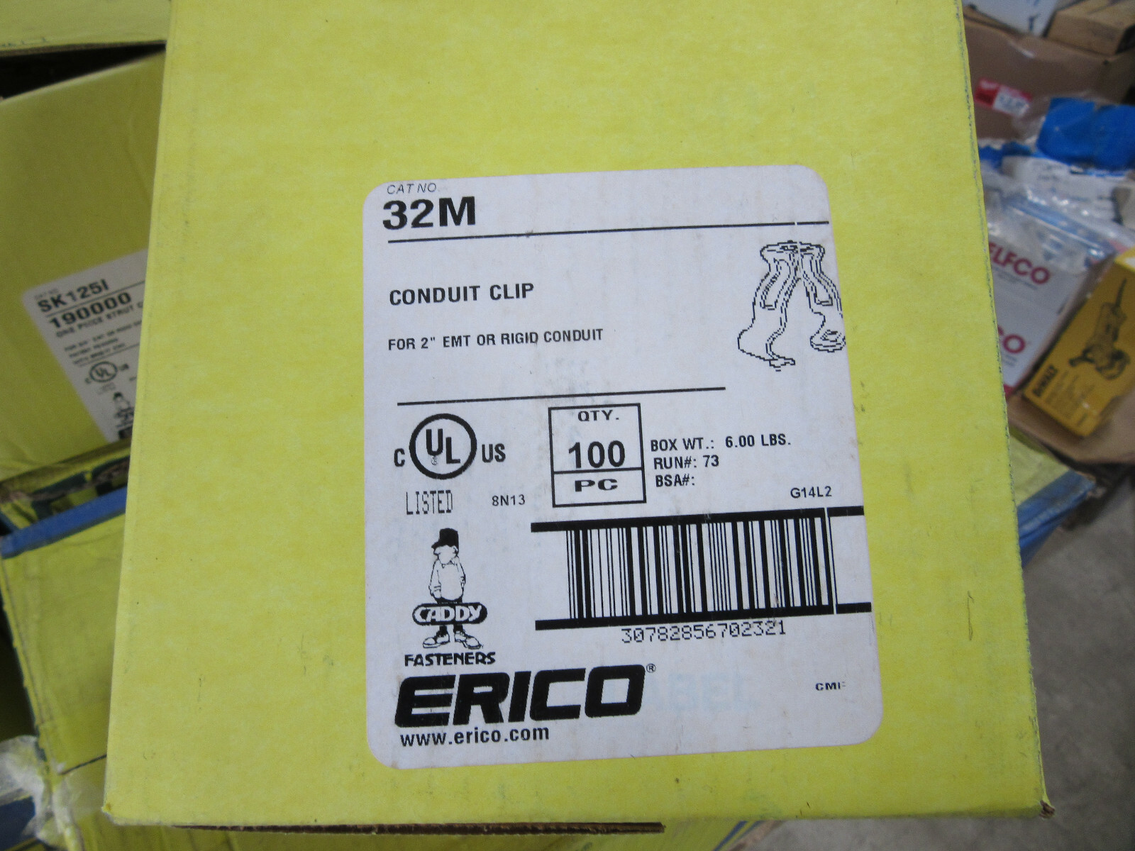 (100) Erico Caddy 32M Conduit Clips for 2" EMT/Rigid NEW! in Box Free ...