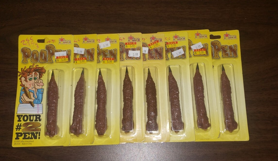 FAKE POO PEN Poop Turd Crap Gross Joke Prank Doo Office Pencil Dog ...