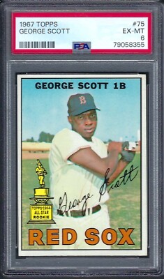 1967 Topps # 75 George Scott Boston Red Sox EX MT PSA 6 | eBay