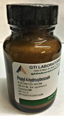 Propyl 4-hydroxybenzoate, 99.9+%, for synthesis, Certified® 30g | eBay