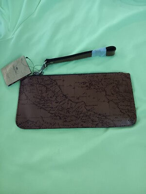 Patricia NASH Leather MAP Motif Wristlet NWT | eBay