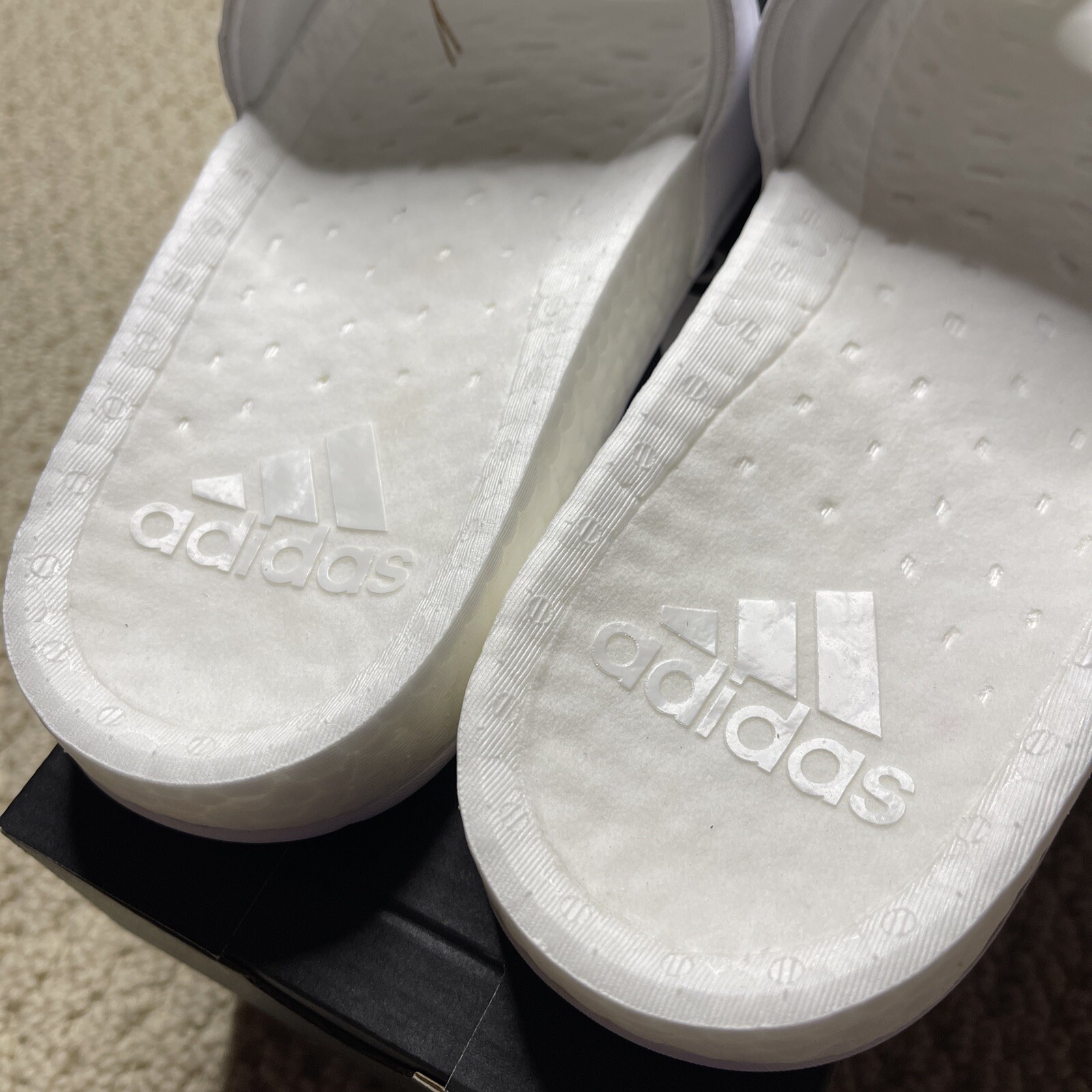 adidas Adilette Boost Slides Fy8155 Unisex Comfortable (white) Sandals ...