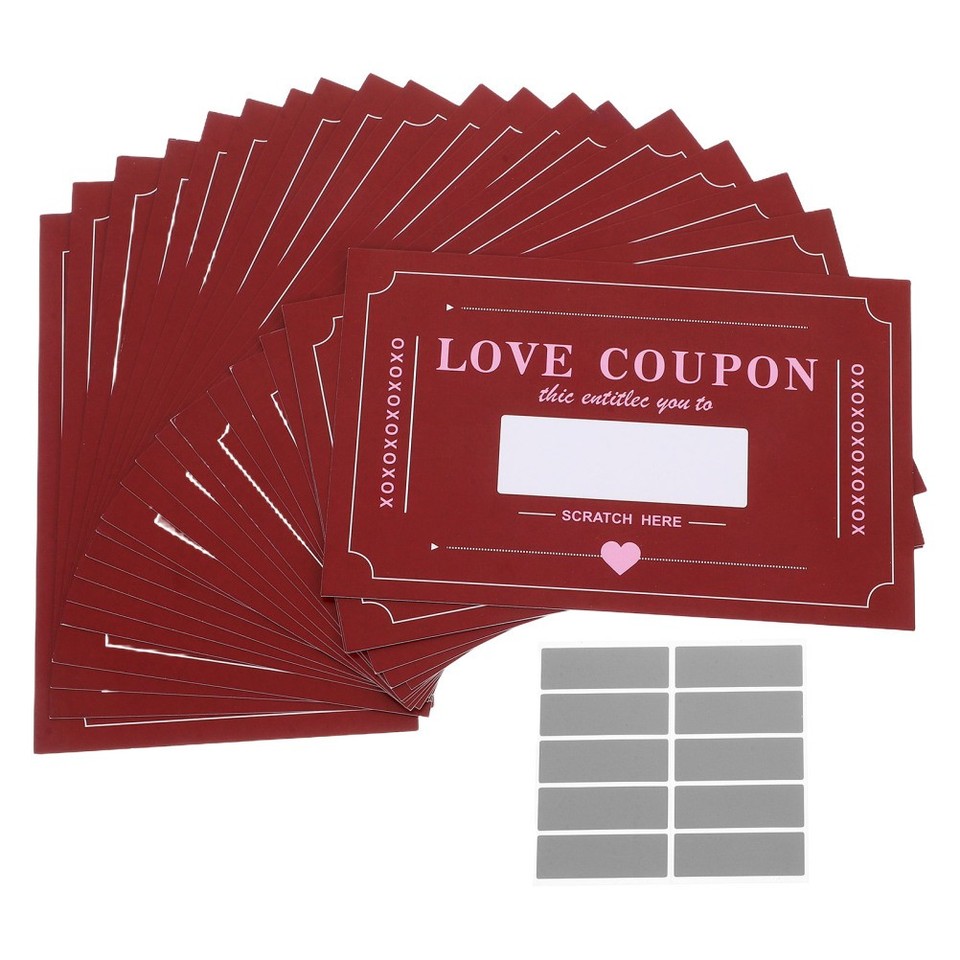 20 Sheets Anniversary Game Scratch Cards Couple Date Night Birthday ...