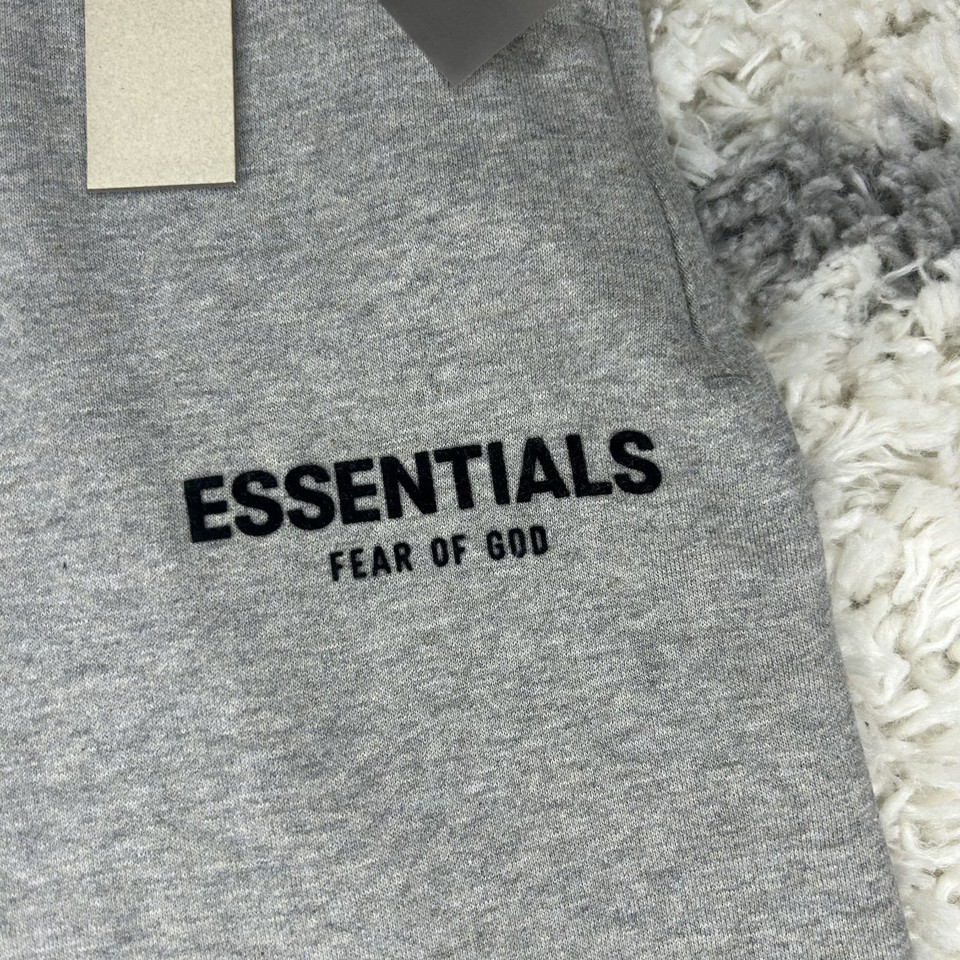 XS Essentials Fear Of God Dark Oatmeal Sweatpants Uncuffed SS22 | eBay