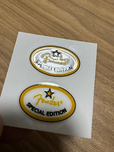 2Logos Fender Guitar SPECIAL EDITION TELE START Headstock RAISED Decals ...