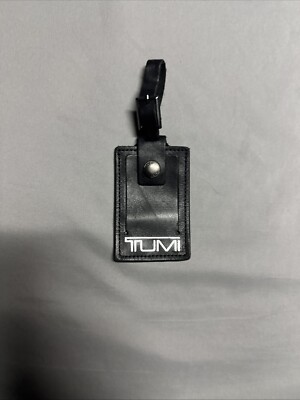 Tumi Luggage Tag Black with Silver Logo Leather Name Tag | eBay