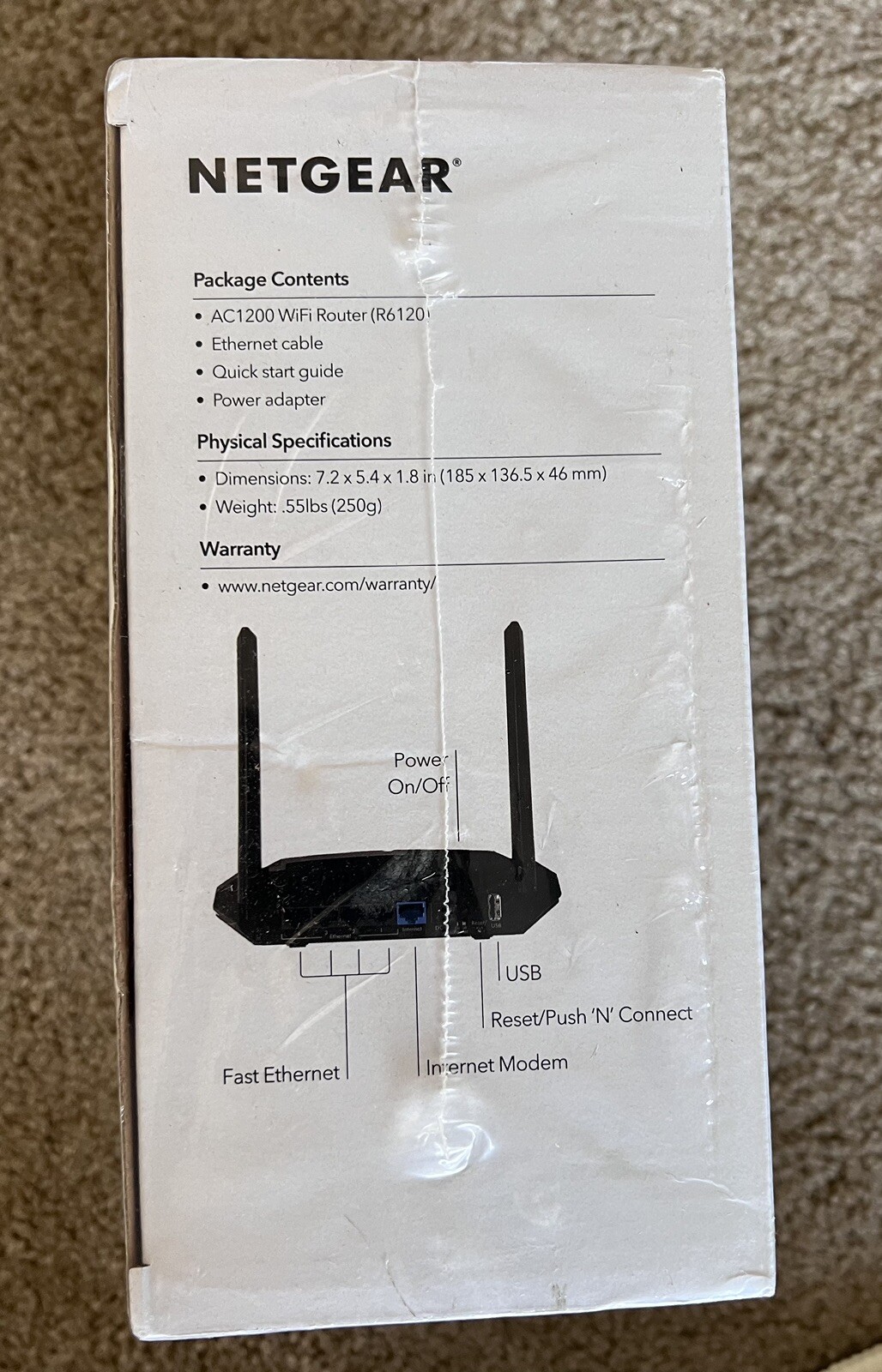 NETGEAR Ac1200 Dual Band WiFi Router Model R6120 for sale online | eBay