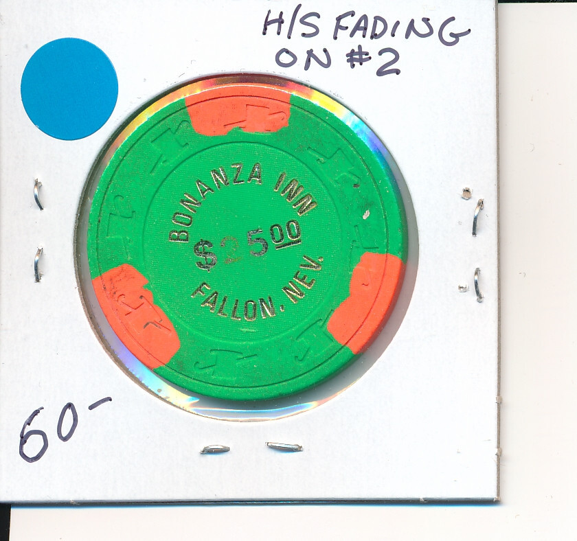 $25 CASINO CHIP -BONANZA INN FALLON NV 1976 H&C #N1242 GAMING CHEQUE L ...