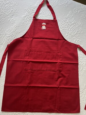 Christmas Red Santa Apron Kitchen Baking Chef Marks & Spencer 100% ...