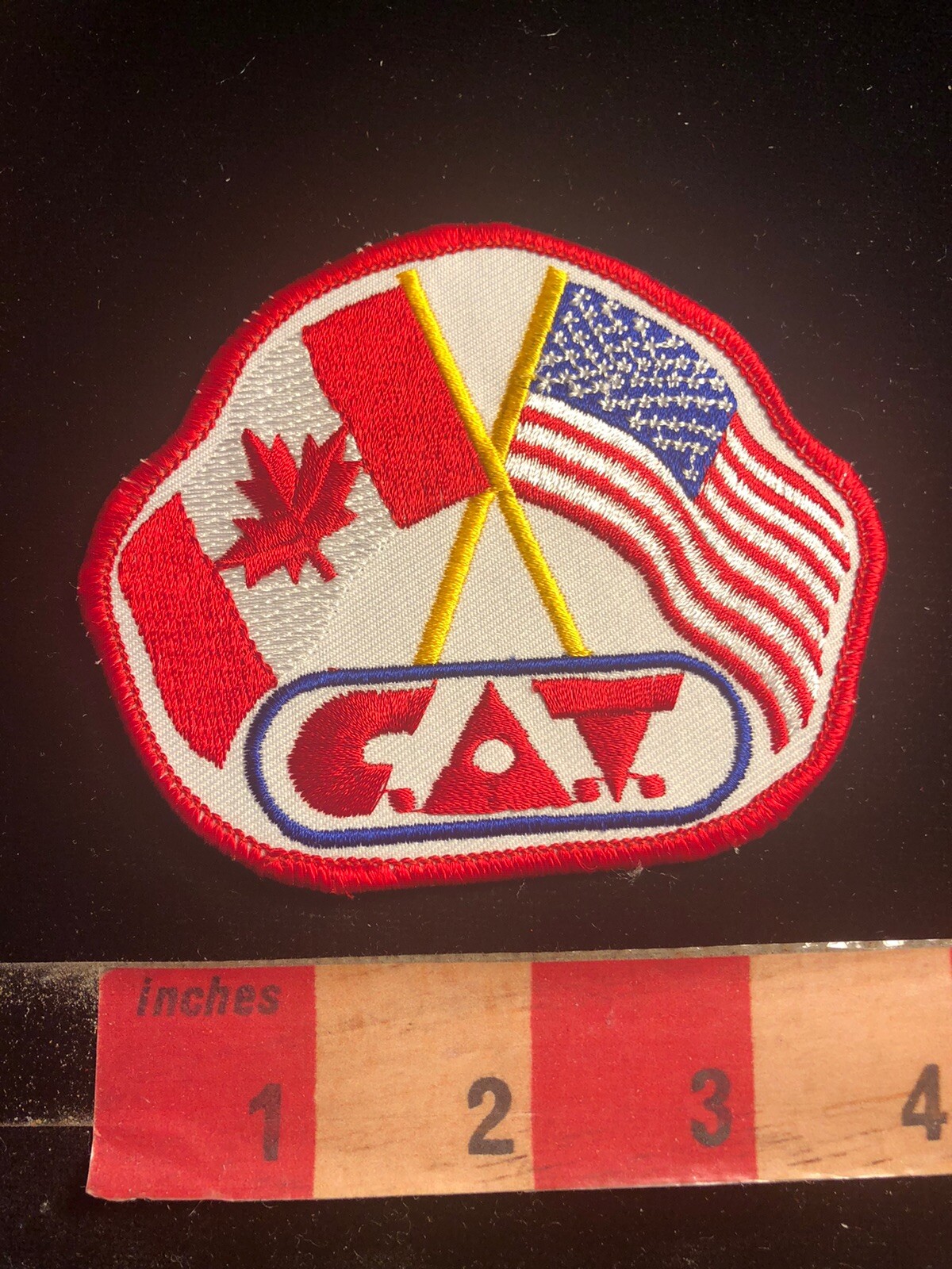 USA - Canada Flags Patch Says C. A. T. CAT - I Assume Canada - America ...