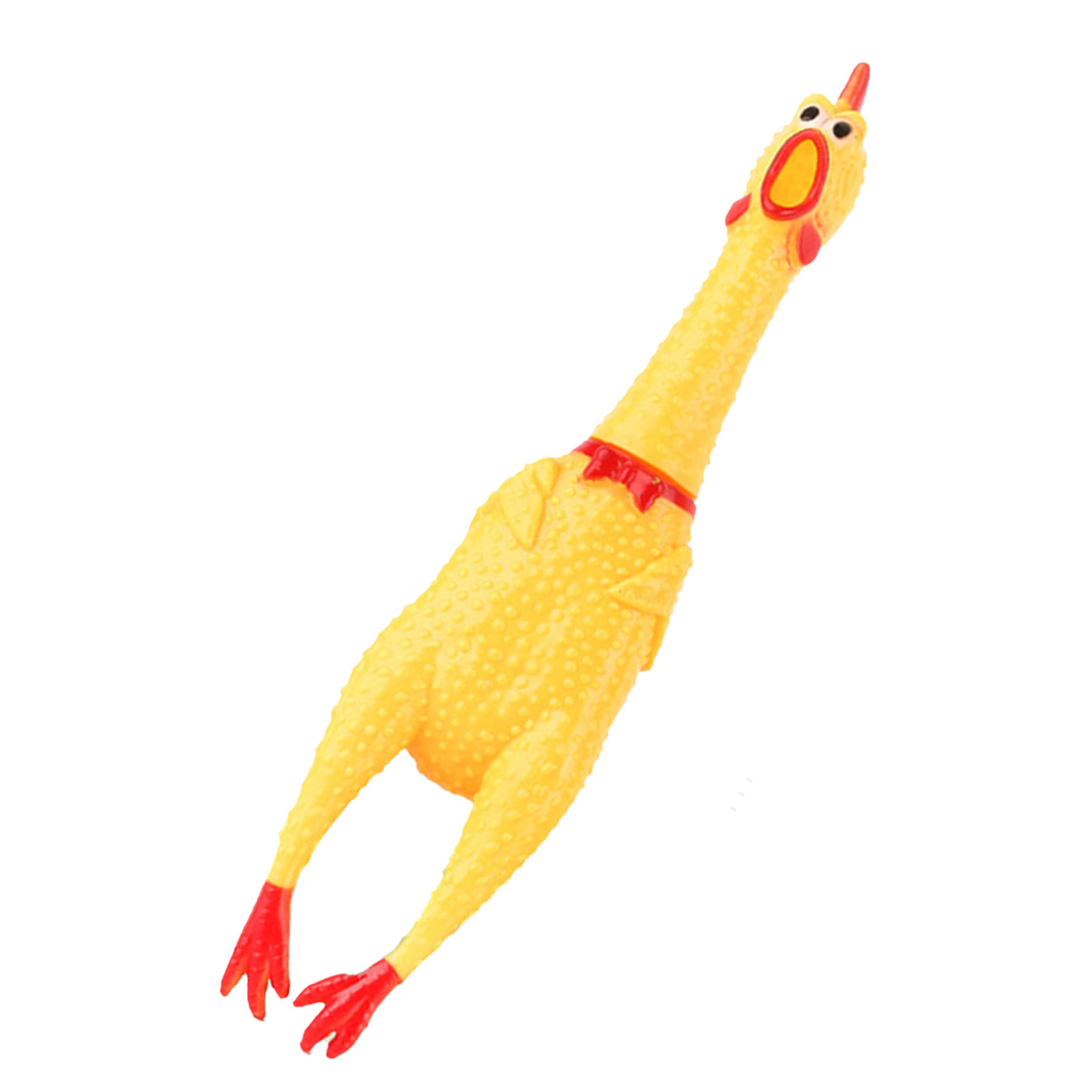 (S) Rubber Screaming Chicken Squeeze Toy Yellow Squaking Chicken Dog ...