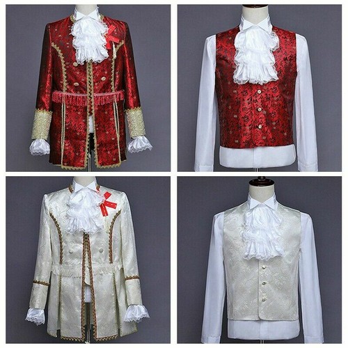 Men Court Uniform Vintage European 4 Piece Military Tunic Fancy Dress ...