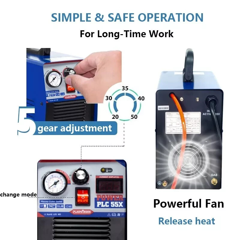 IGBT Plasma Cutter CUT55 Air HF CUT 14mm Metal 55A 110V Inverter | eBay