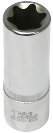 E22 x 1/2"Dr. Female Torx Socket 77mm long T&E Tools 54722 | eBay