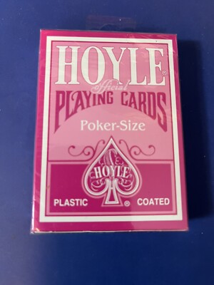 Vintage Pink Hoyle Playing Cards Sealed New Old Stock Poker Size US ...