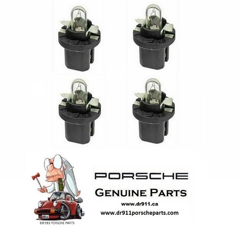 Porsche 944 928 968 Instrument Dash Bulb 12V/1.2W (Black Base) - Set of ...