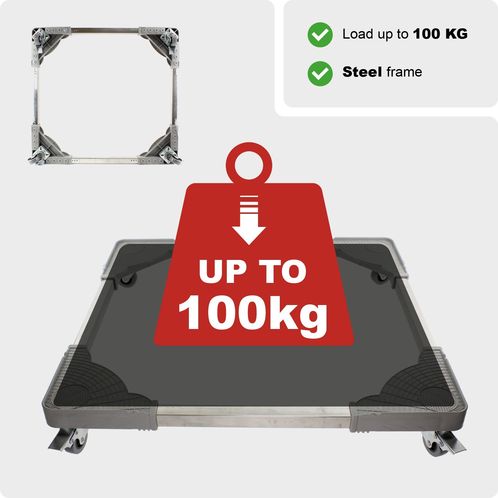 Refrigerator Wheel Trolley Roller Fridge Freezer Appliance Adjustable ...