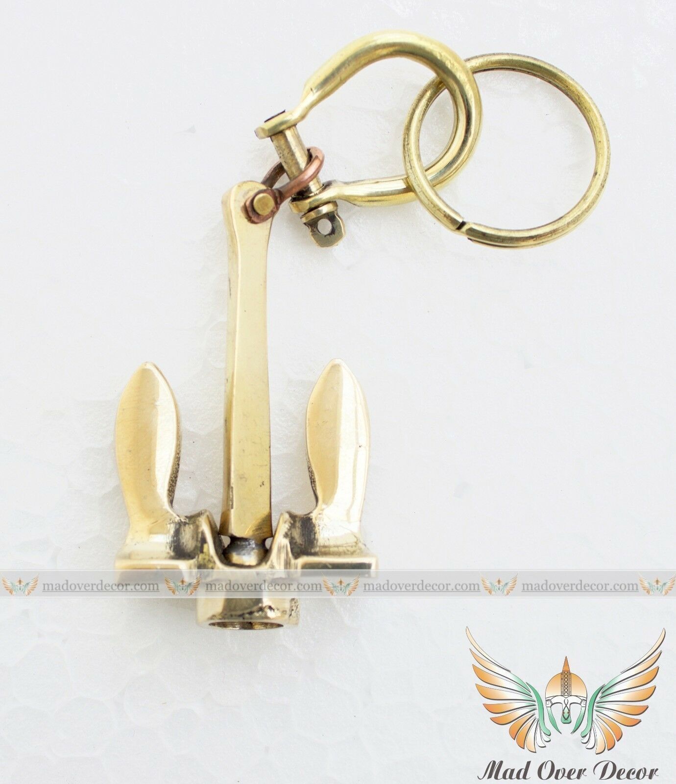 Brass Anchor Key Ring Nautical Maritime Captain Boat Anchor Key ring ...