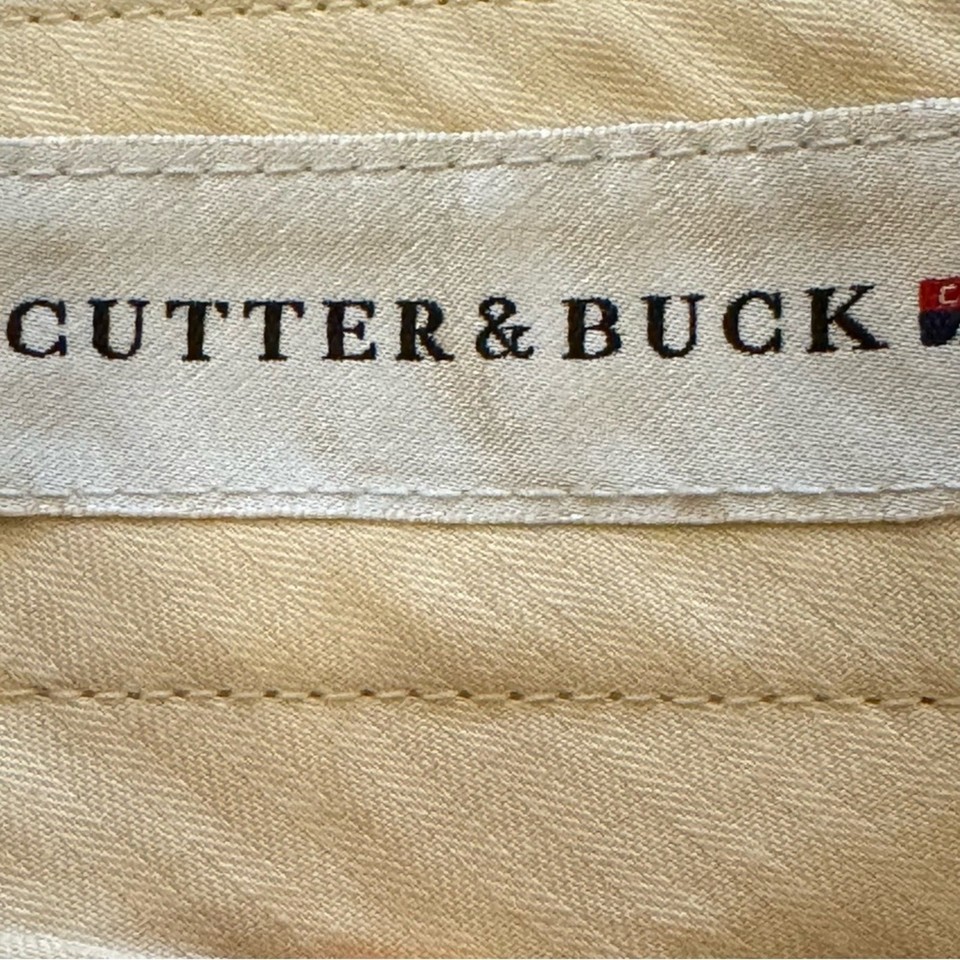 Cutter & Buck 10 pleated front cuffed khakis dress pants size 34 x 26 ...