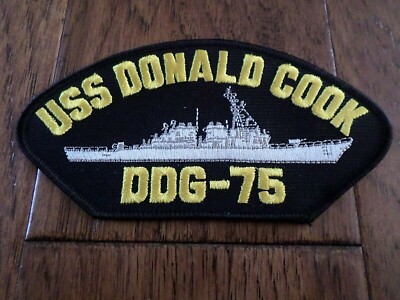 U.S NAVY SHIP HAT PATCH. USS DONALD COOK DDG-75 SHIP PATCH U.S.A MADE ...