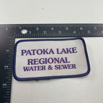 Vintage PATOKA LAKE REGIONAL WATER AND SEWER Patch Printed-On-Style ...