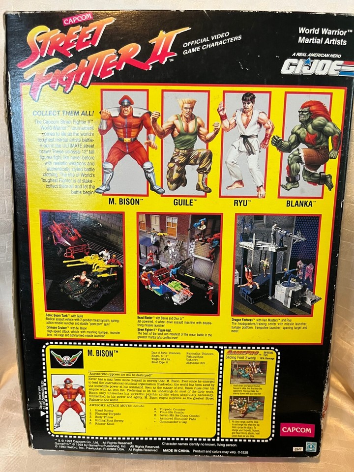 Capcom Street Fighter II Video Game Character M Bison GI Joe Action ...