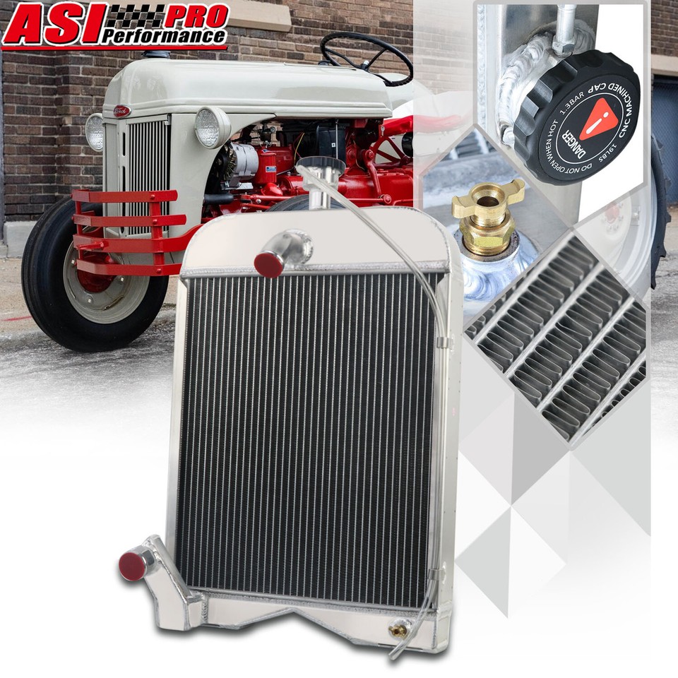 3-Row Aluminum Radiator Fit Ford Tractor 8N 9N 2N Models 8N8005 ...