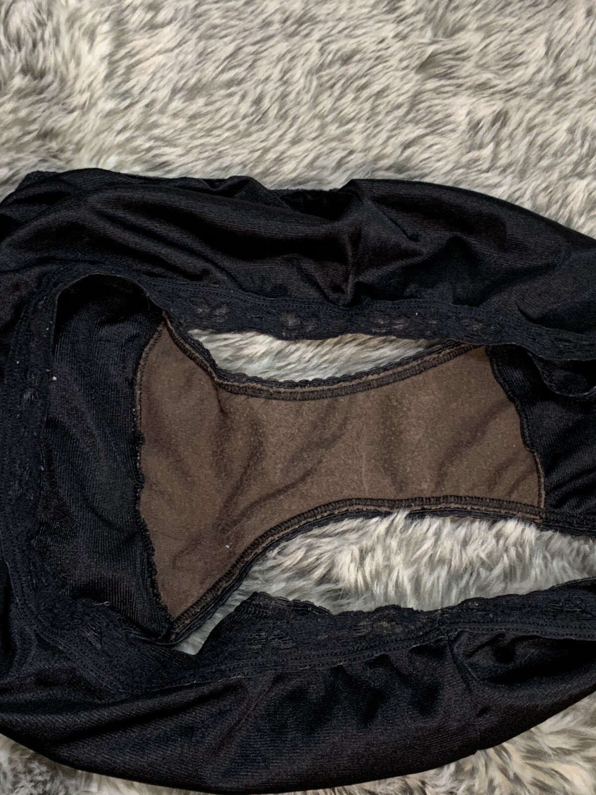 VTG Nylon Granny Panties Sheer Lace trim shiny Panty … - Gem