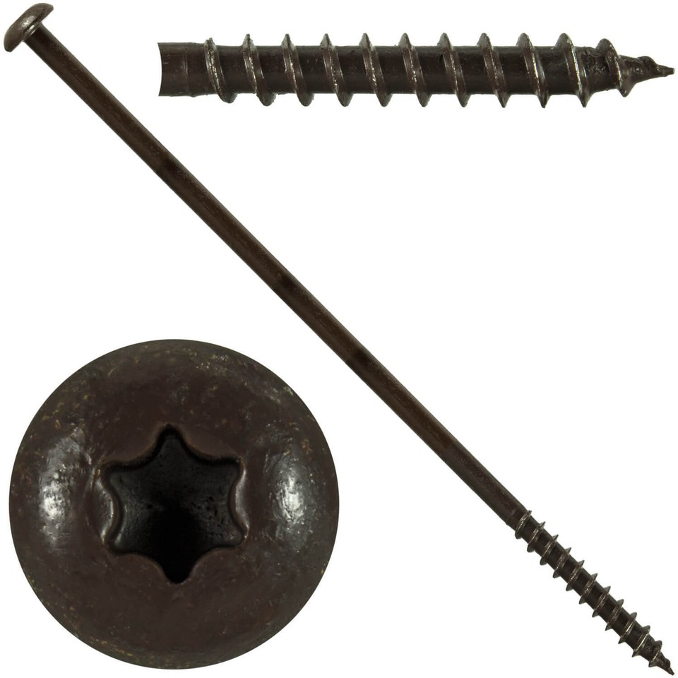 GUTTER SCREWS: 14 x 7" Ceramic Coated Colored Torx Gutter Screws White ...