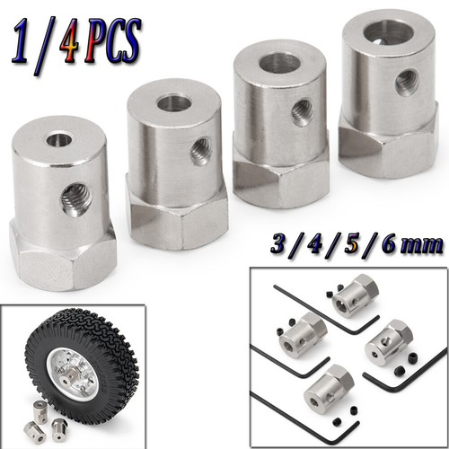 3/4/5/6mm Wheel Hex Coupler Connector Hexagon Shaft Coupling For DIY RC ...