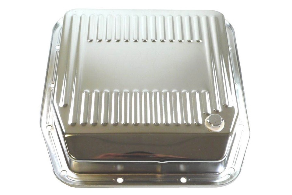 Ford 1980-91 AOD Transmission Oil Pan Chrome Steel Stock Mustang F150 ...