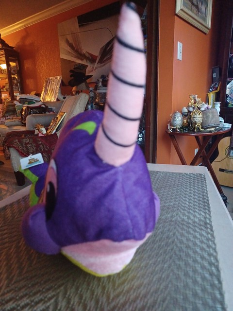 GOFFA Plush NORWHAL Purple Pink Green NE Whale/Unicorn Stuffed Animal ...