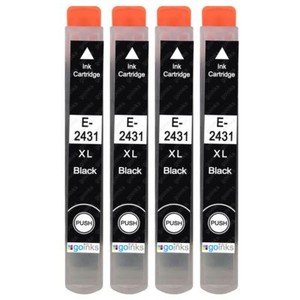 4 Black Ink Cartridges for Epson Expression Photo XP-55, XP-760, XP-860 ...