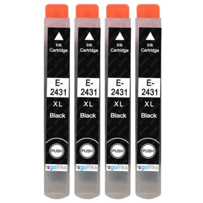 4 Black Ink Cartridges for Epson Expression Photo XP-55, XP-760, XP-860 ...