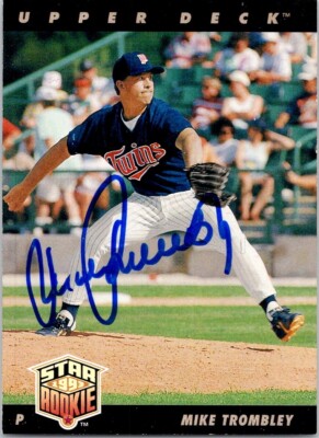 Mike Trombley Signed 1993 Upper Deck Star Rookie #28 Baseball Card | eBay